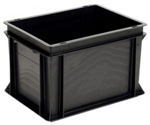 ESD RAKO bak, 400x300x270, zwart - RAKObakken.nl