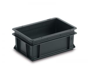 ESD RAKO bak, 300x200x120, zwart - RAKObakken.nl