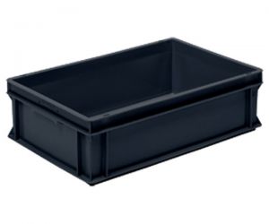 ESD RAKO bak, 600x400x170, zwart - RAKObakken.nl